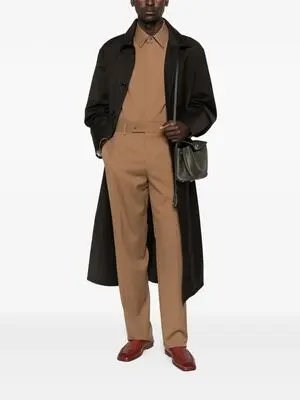 Fendi Wool Cigarette Trousers - Brown