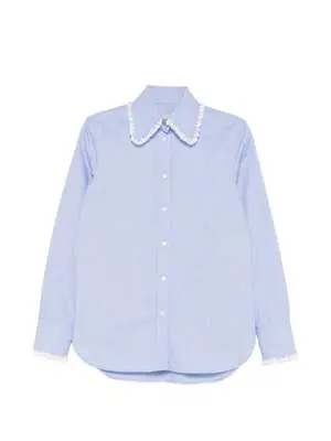 Valentino Garavani Oxford Cotton Shirt With Lace Detail