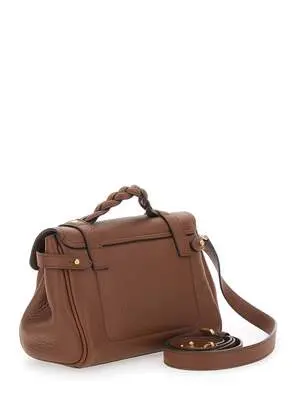 Mulberry Alexa Mini Handbag With Turn Lock In Hammered Leather