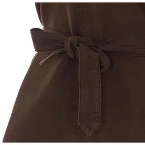 LEMAIRE Chasuble In Denim With Bow Detail - Brown