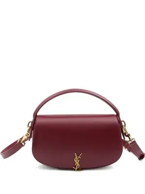 Saint Laurent SAINT LAURENT Voltaire Box Leather Bag Red