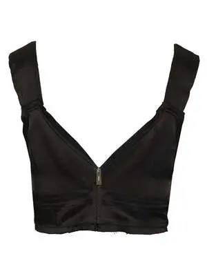 TOTEME Satin V-neck Crop Top
