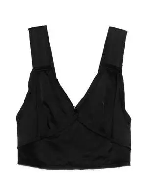 TOTEME Satin V-neck Crop Top