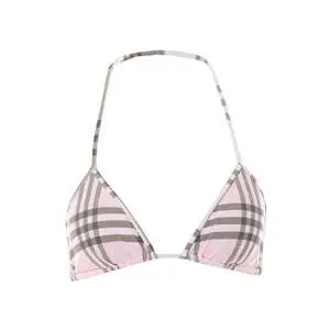Burberry BURBERRY Reversible Sadie Check Bikini Bra Pink
