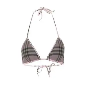 Burberry Reversible Sadie Check Bikini Bra - Pink