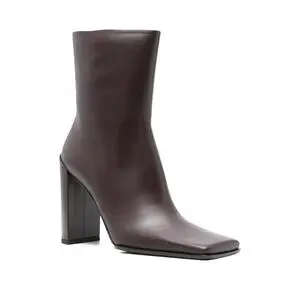 Alaïa Ankle Boots With Block Heel - Brown