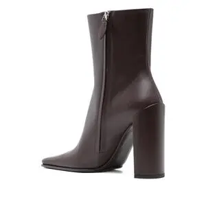Alaïa Ankle Boots With Block Heel - Brown
