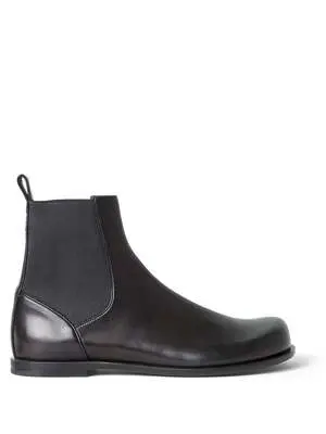 Fendi Ff Squared Chelsea Boots In Nappa Leather - Black