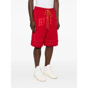 Rhude Polyester Logo Detail Bermuda Shorts