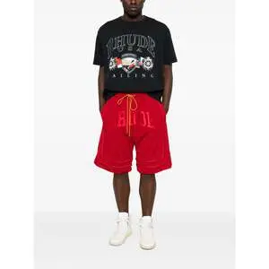 Rhude Polyester Logo Detail Bermuda Shorts