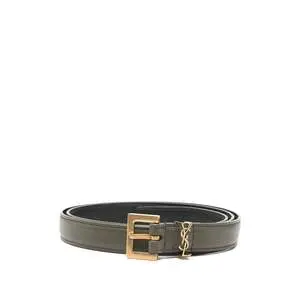 Saint Laurent Saint Laurent Monogram Belt Gray