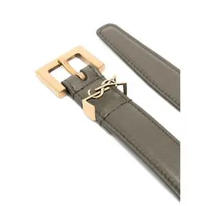 Saint Laurent Monogram Belt - Gray