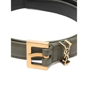 Saint Laurent Monogram Belt - Gray