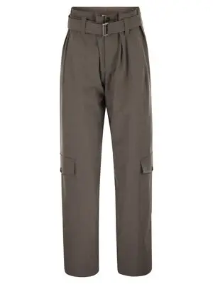 Brunello Cucinelli Tropical Wool Utility Trousers