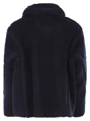 Max Mara Cropped Coat In Alpaca, Wool, And Silk Teddy Fabric - Multicolor