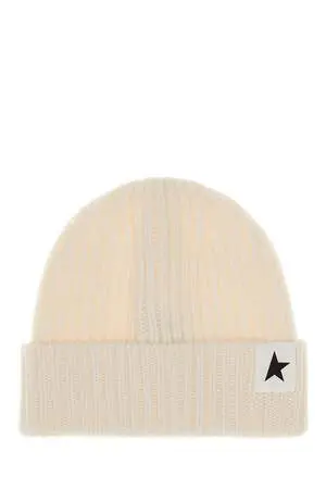 GOLDEN GOOSE Ribbed Knit Beanie With Star Logo - Multicolor