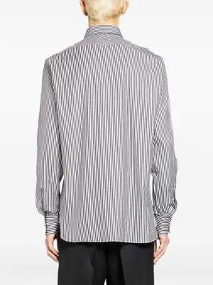 TOM FORD Silk Cotton Ladder Stripe Classic Fit Shirt