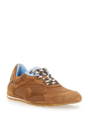 Bottega Veneta Orbit Flash Suede And Fabric Lace-up Sneakers - Multicolor