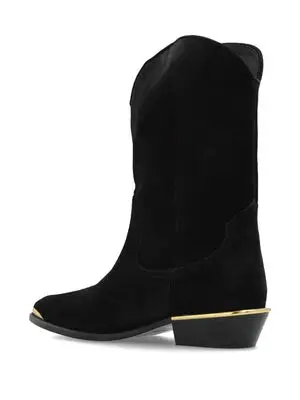 Isabel Marant Étoile Elbana" Suede Boots With Metal Detailing - Black