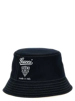 Gucci Coat Of Arms Cotton Canvas Bucket Hat