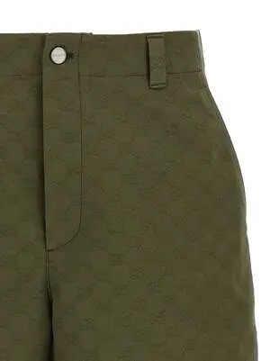 Gucci Gg Fabric Wide Leg Bermuda Shorts