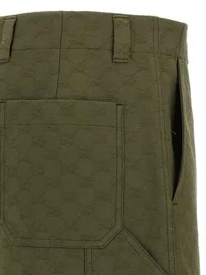 Gucci Gg Fabric Wide Leg Bermuda Shorts
