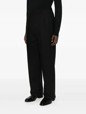 TOM FORD High Twist Wool Pleated Trousers - Black