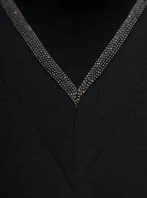 Brunello Cucinelli T-shirt With Monile Detail - Black