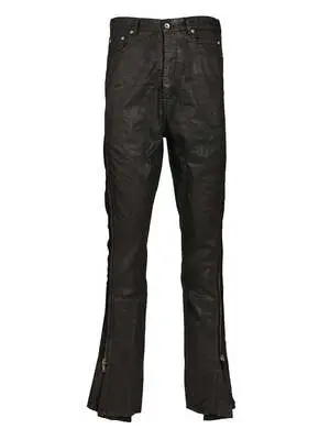 Rick Owens Bolan Banana Waxed Denim Jeans - Black