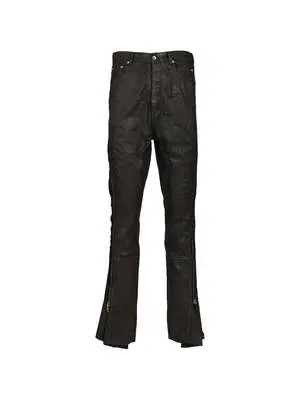 Rick Owens Bolan Banana Waxed Denim Jeans - Black
