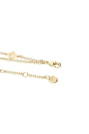 Fendi Gold Tone Logo Chain Bracelet