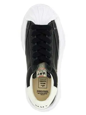 Mihara Yasuhiro Blakey Leather Lace-up Sneakers With Side Logo Print And Rubber Sole - Multicolor