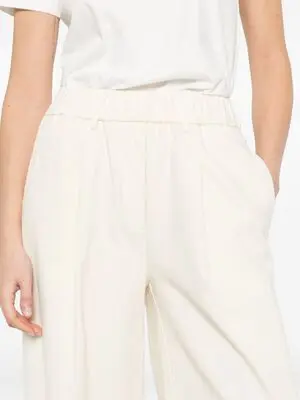FORTE_FORTE Wide Leg Elasticated Waist Trousers - Multicolor