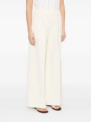 FORTE_FORTE Wide Leg Elasticated Waist Trousers - Multicolor