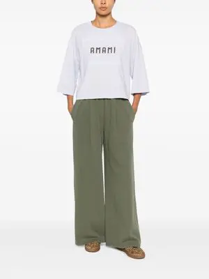 FORTE_FORTE Wide Leg Elasticated Waist Trousers - Multicolor