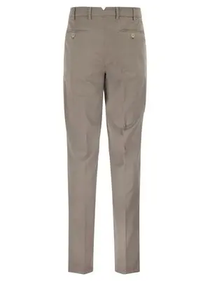 Brunello Cucinelli Italian Fit Cotton Gabardine Trousers - Multicolor