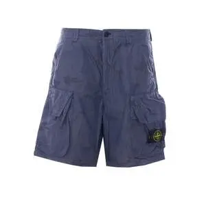 Stone Island Logo Patch Cargo Bermuda Shorts