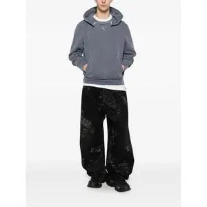 Balenciaga Wide-leg Jeans With Graphic Pattern