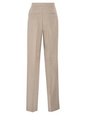 Max Mara Giron" Wool, Mohair, And Silk Wide-leg Trousers - Cream