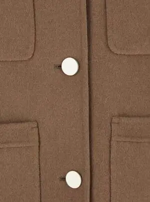 Max Mara Alba' Wool Jacket With Patch Pockets - Multicolor