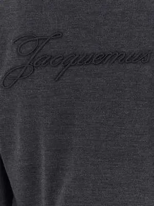 Jacquemus Le Cardigan Brodé Merino Wool Cardigan - Gray