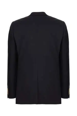 Dolce & Gabbana Double-breasted Blazer With Embellished Crest