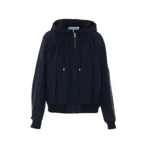Loewe Cotton Blend Hooded Jacket - Blue