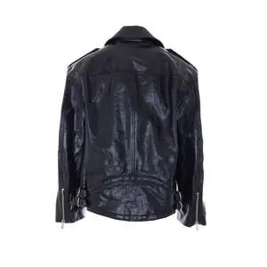 Saint Laurent Calfskin Leather Biker Jacket - Black