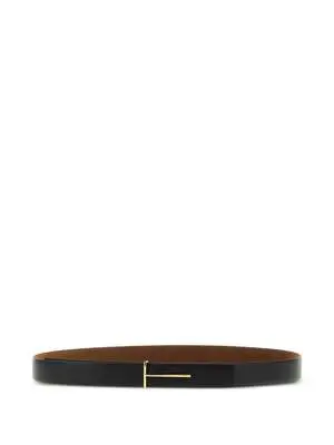 TOM FORD Reversible Belt With Logo Buckle - Brown