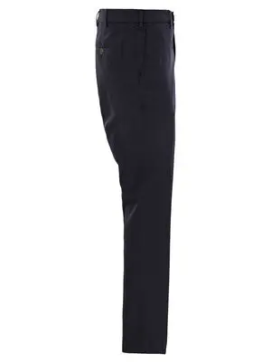 Brunello Cucinelli Italian Fit Cotton Gabardine Trousers - Blue