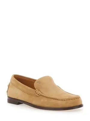 TOD'S Leather Loafers With Embossed Logo And Stud Detail - Multicolor