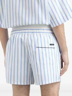Dolce & Gabbana Striped Cotton Blend Bermuda Shorts