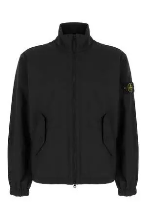 Stone Island Zip Up Jacket With Stand Collar - Multicolor