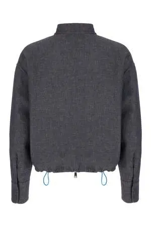 Fendi Zip-up Jacket With Drawstring Hem - Multicolor